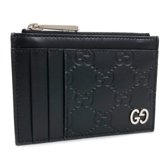 Gucci | Accessories | Gucci Card Case Dorian Signature Pass Coin 59756 ...
